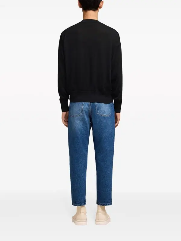 AMI Paris De Coeur Wool Sweater - Black