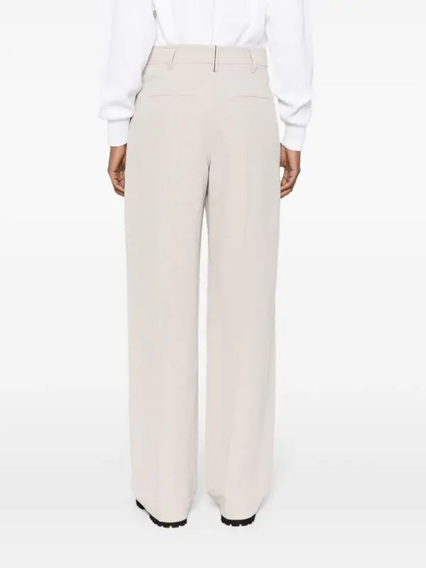 Brunello Cucinelli Monili Bead-embellished Tailored Trousers