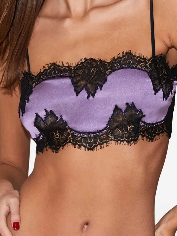 FLEUR DU MAL Lace-trimmed Bandeau Top