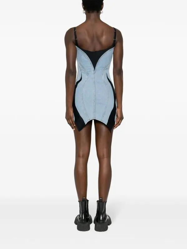 mugler h&m mesh-paneled mini dress Mugler H&M Mesh-Paneled Mini Dress Pink Size XXS Limited Edition