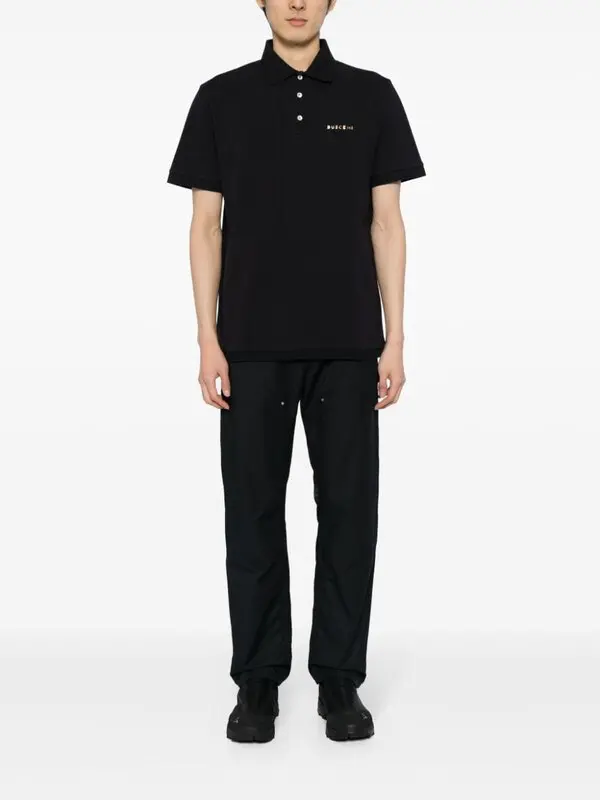 Buscemi Logo-plaque Cotton Polo Shirt