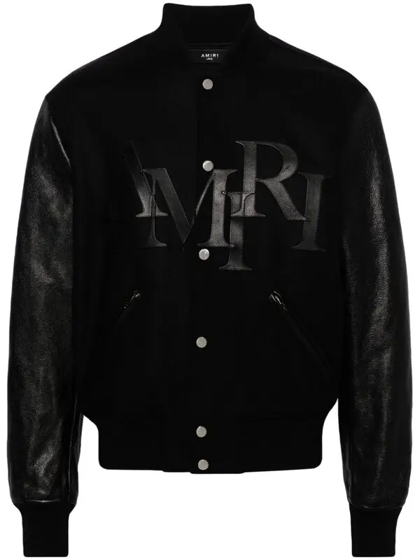 Amiri Staggered Logo Varsity Jacket