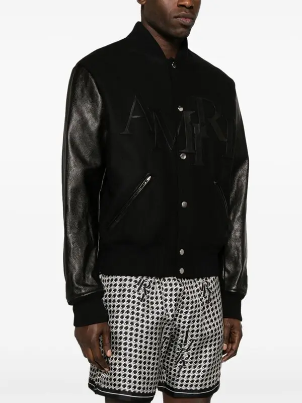 Amiri Staggered Logo Varsity Jacket