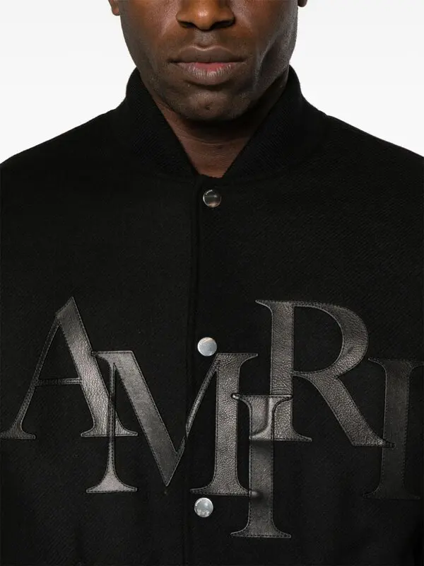 Amiri Staggered Logo Varsity Jacket