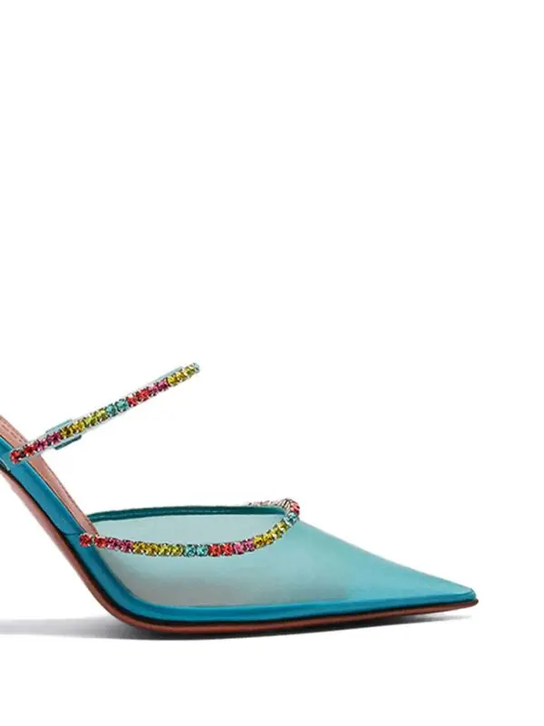 Amina Muaddi Gilda Glass 95mm Mules