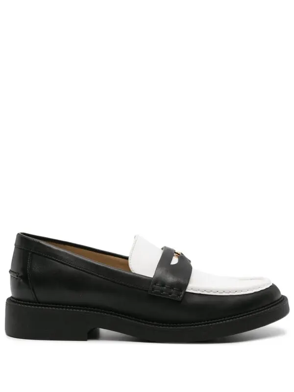 Michael Kors Logo-embossed Leather Loafers
