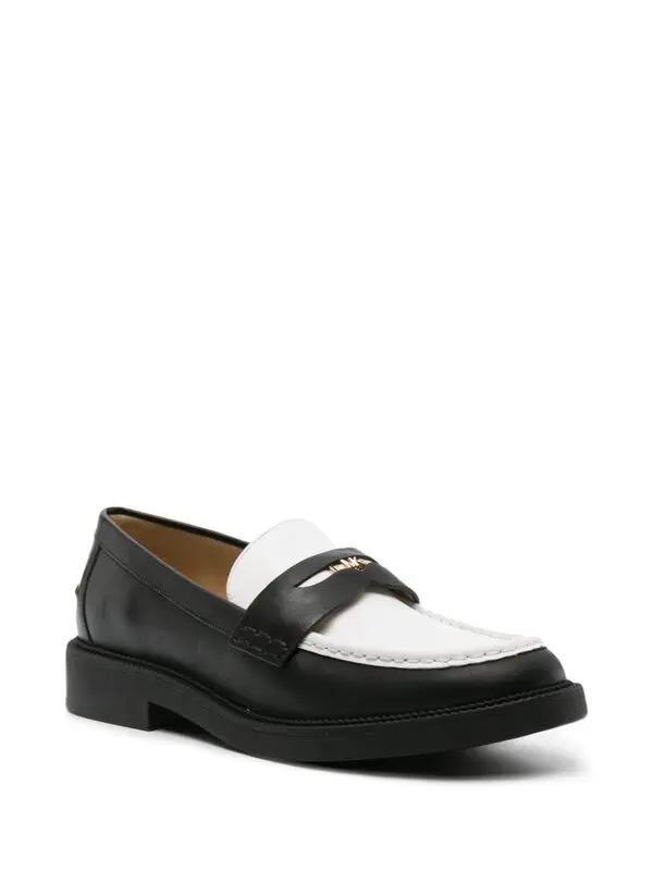 Michael Kors Logo-embossed Leather Loafers