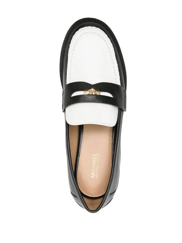 Michael Kors Logo-embossed Leather Loafers