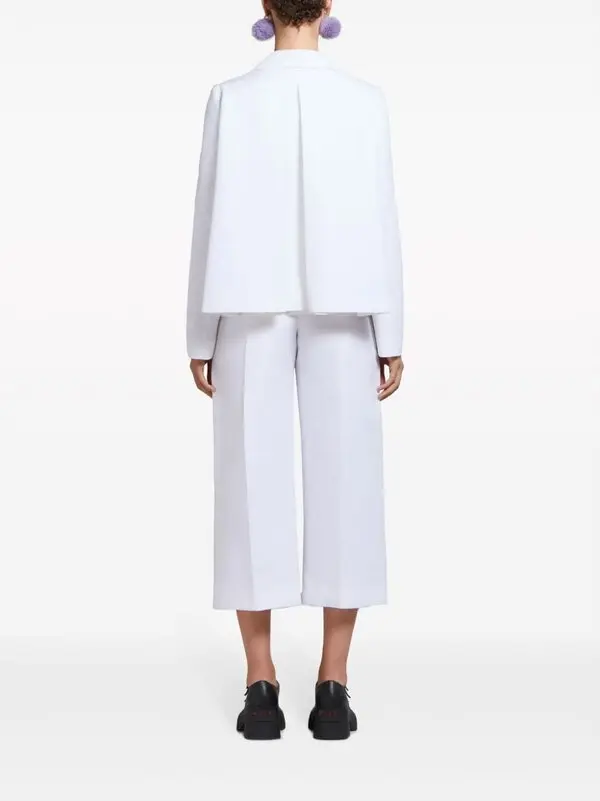 Marni Single-breasted Cotton Blazer - White