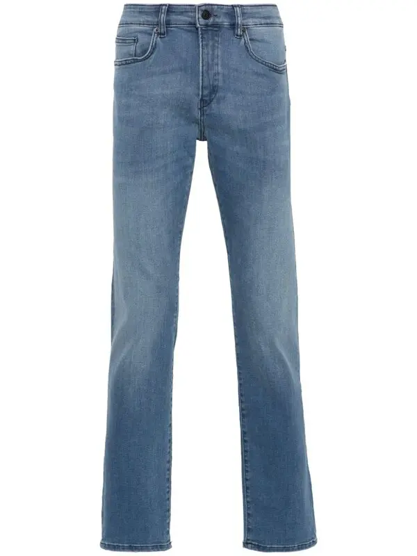 BOSS Mid-rise Straight-leg Jeans - Blue