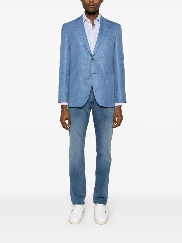 BOSS Mid-rise Straight-leg Jeans - Blue