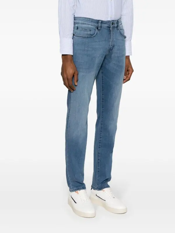 BOSS Mid-rise Straight-leg Jeans - Blue