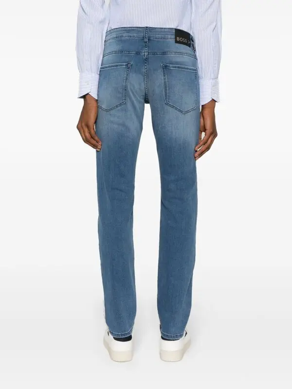 BOSS Mid-rise Straight-leg Jeans - Blue