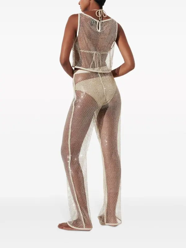 Karl Lagerfeld Sequinned Mesh Trousers
