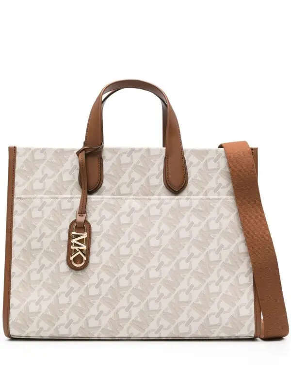 Michael Kors Monogram-print Canvas Tote Bag - Neutrals