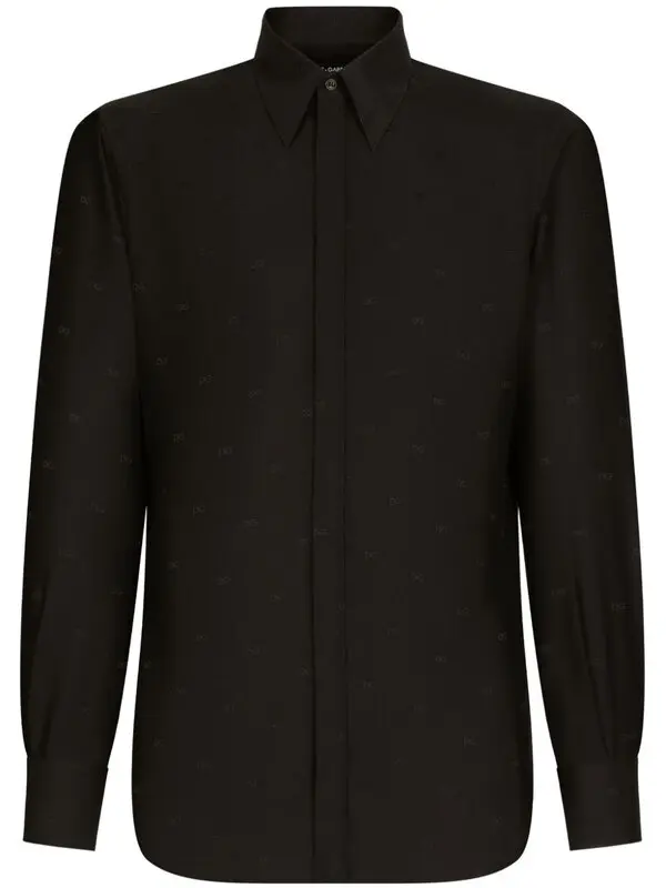 Dolce & Gabbana Logo-print Silk Shirt
