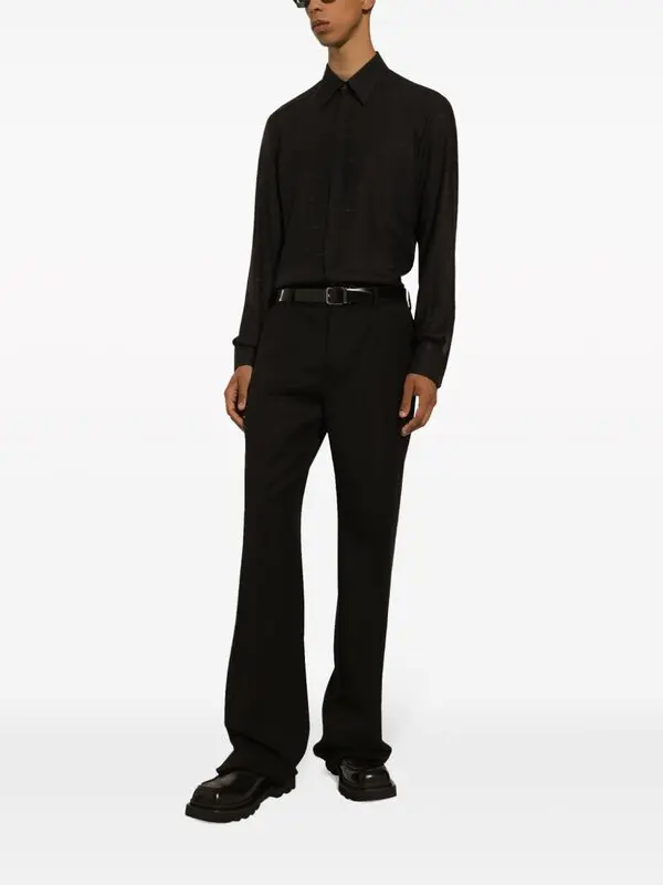 Dolce & Gabbana Logo-print Silk Shirt