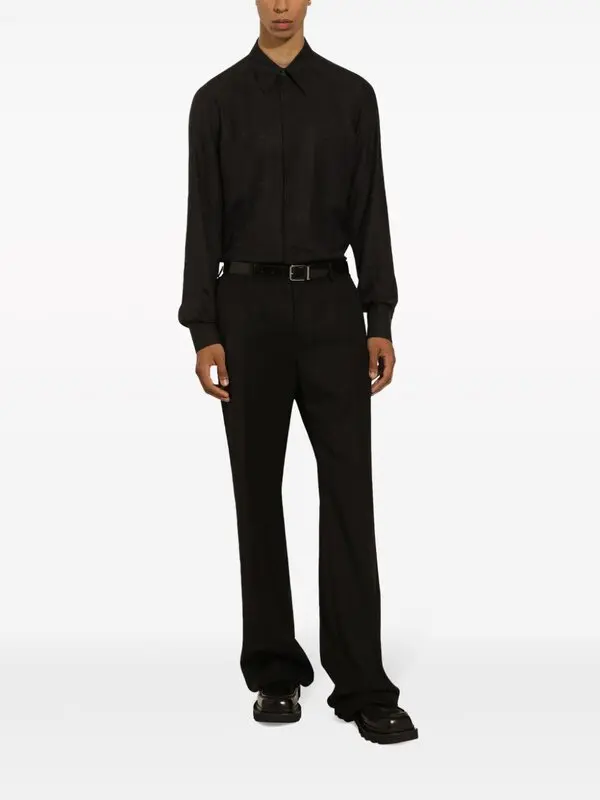 Dolce & Gabbana Logo-print Silk Shirt