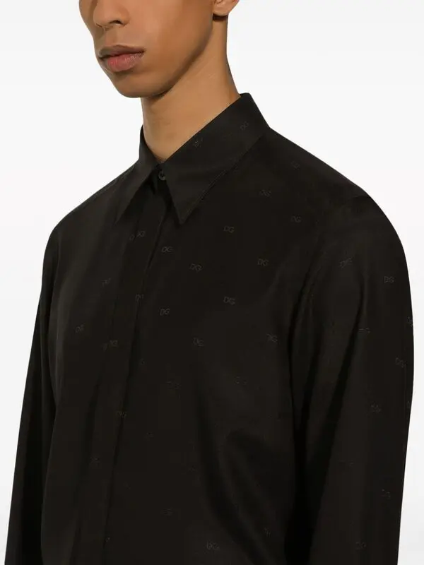 Dolce & Gabbana Logo-print Silk Shirt