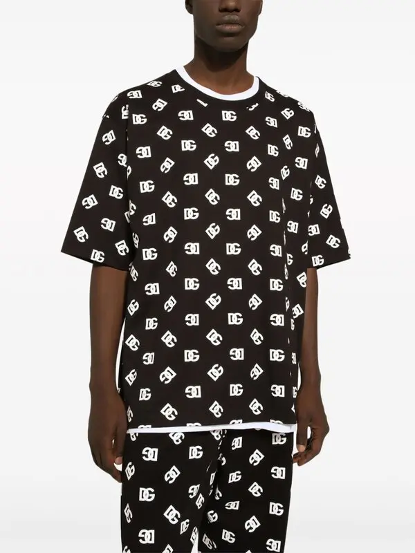 Dolce & Gabbana Monogram-print Cotton T-shirt