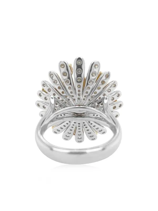 HYT JEWELRY 18kt White And Gold Diamond Cocktail Ring