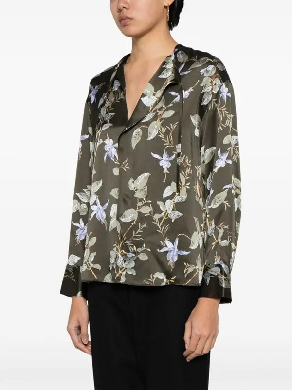 Vince Bellflower Silk Blouse