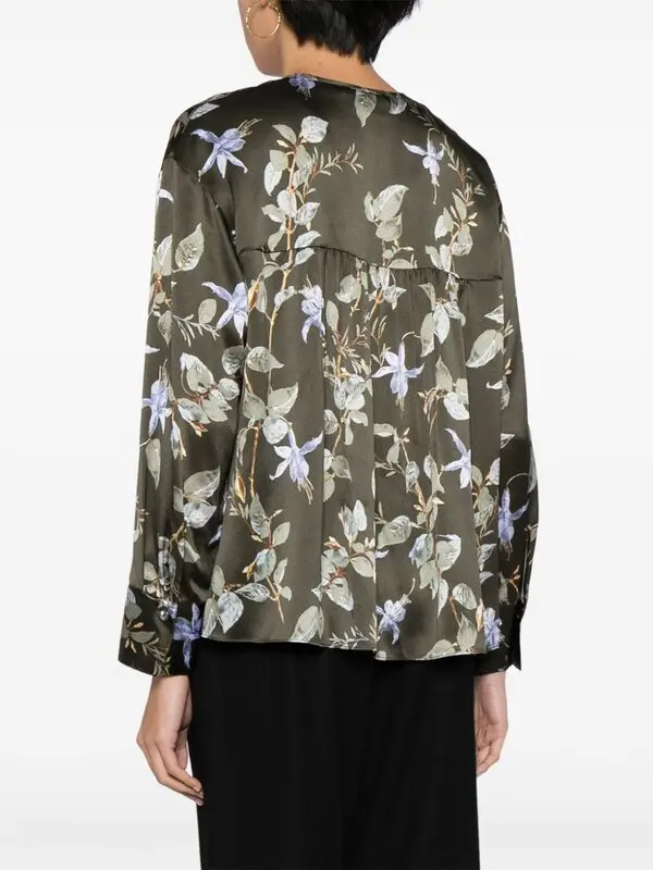 Vince Bellflower Silk Blouse