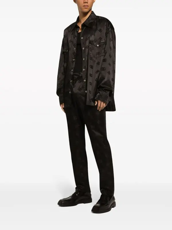 Dolce & Gabbana Monogram-jacquard Trousers