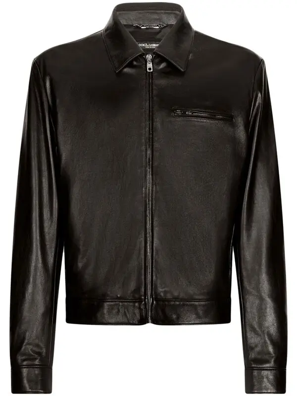 Dolce & Gabbana Zip-up Leather Jacket