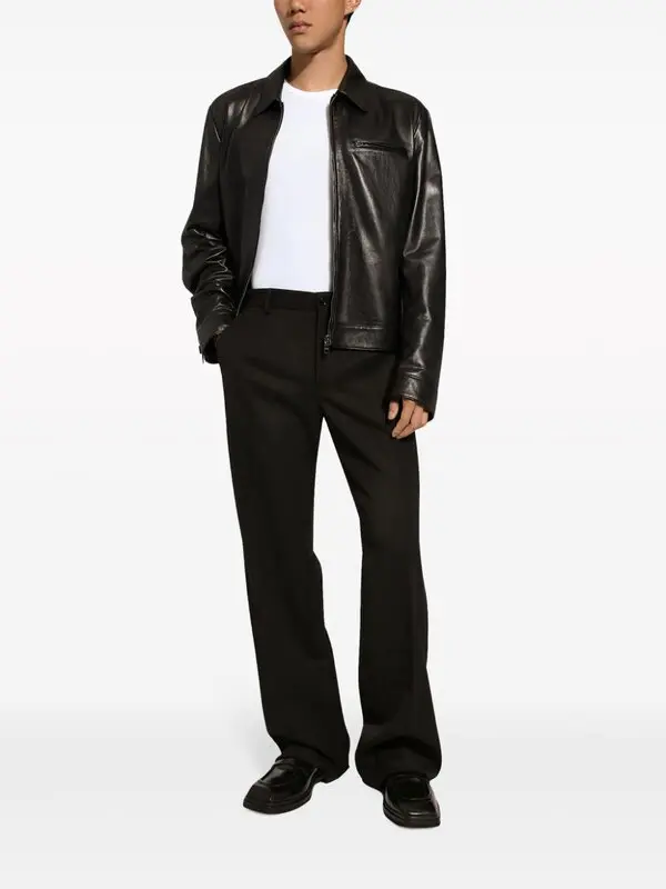 Dolce & Gabbana Zip-up Leather Jacket