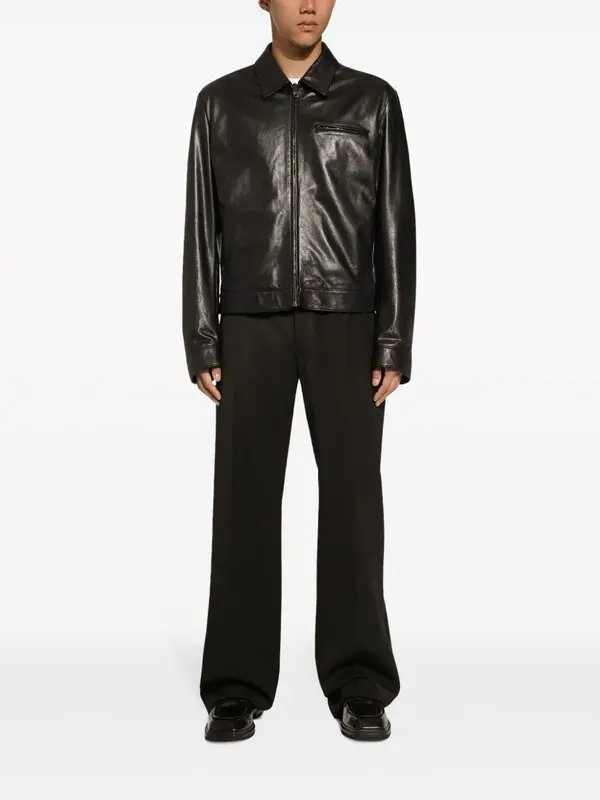 Dolce & Gabbana Zip-up Leather Jacket