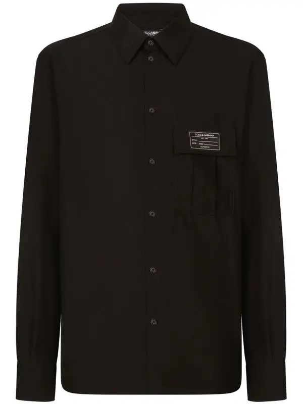 Dolce & Gabbana Logo-patch Cotton Shirt