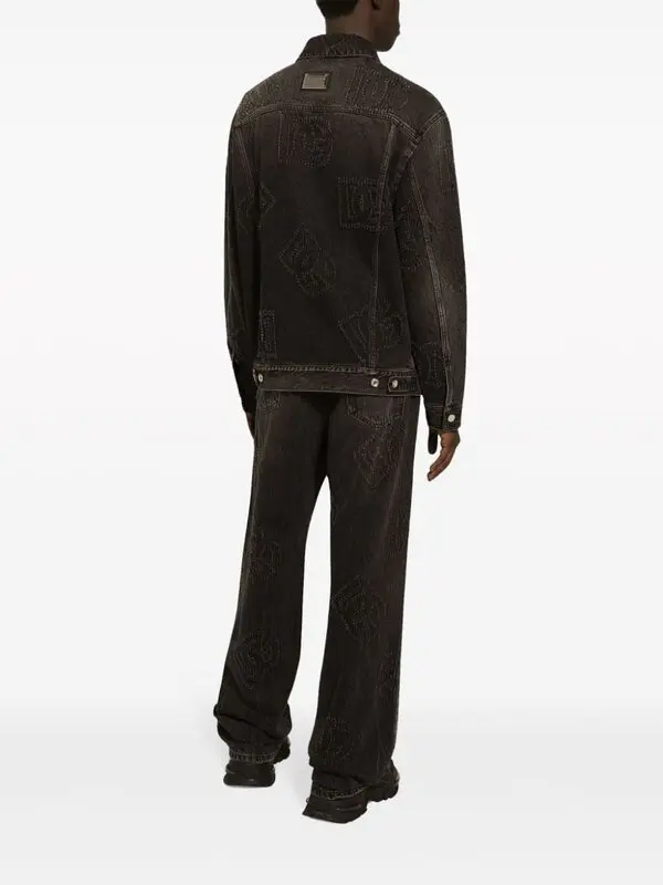 Dolce & Gabbana Straight-leg Jeans With Logo Embroidery