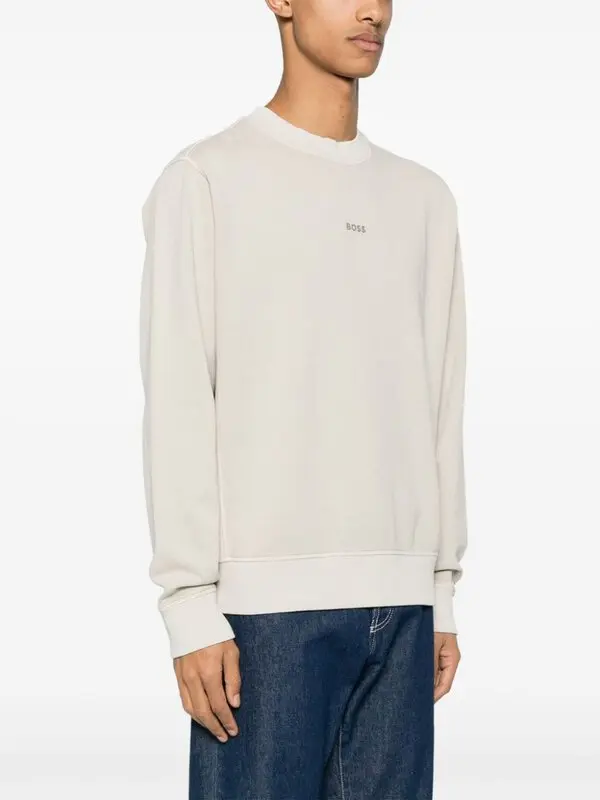 BOSS Logo-appliqué Cotton Sweatshirt
