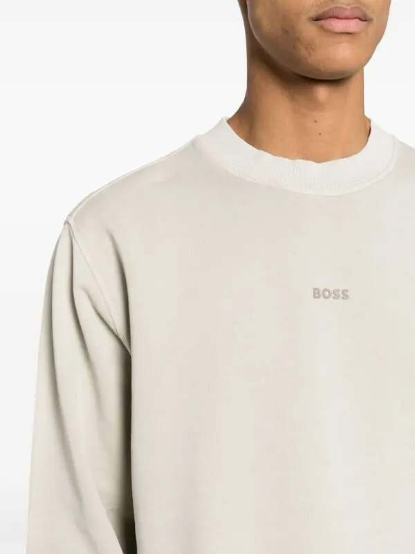 BOSS Logo-appliqué Cotton Sweatshirt