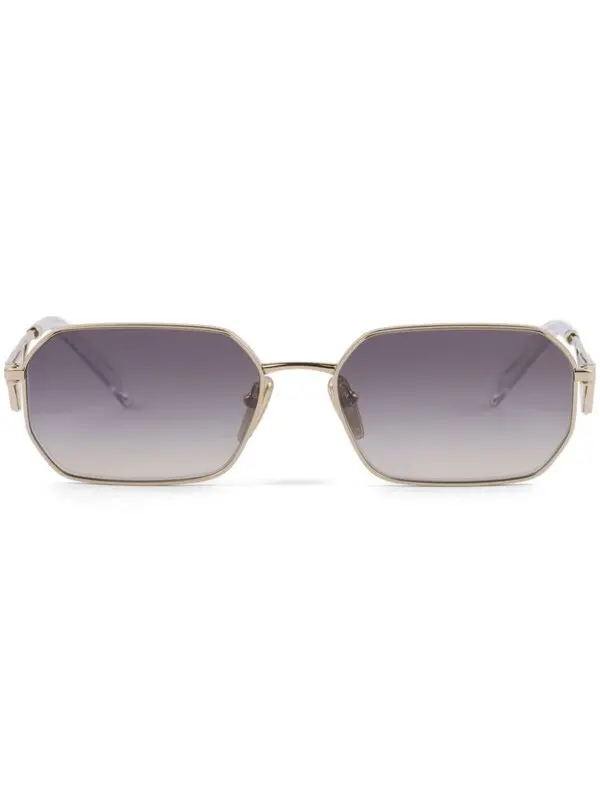 Prada Rectangle-frame Sunglasses - Gold