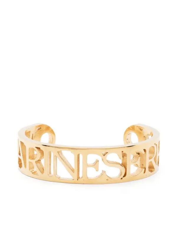 MARINE SERRE Logo Open Cuff Bracelet - Gold