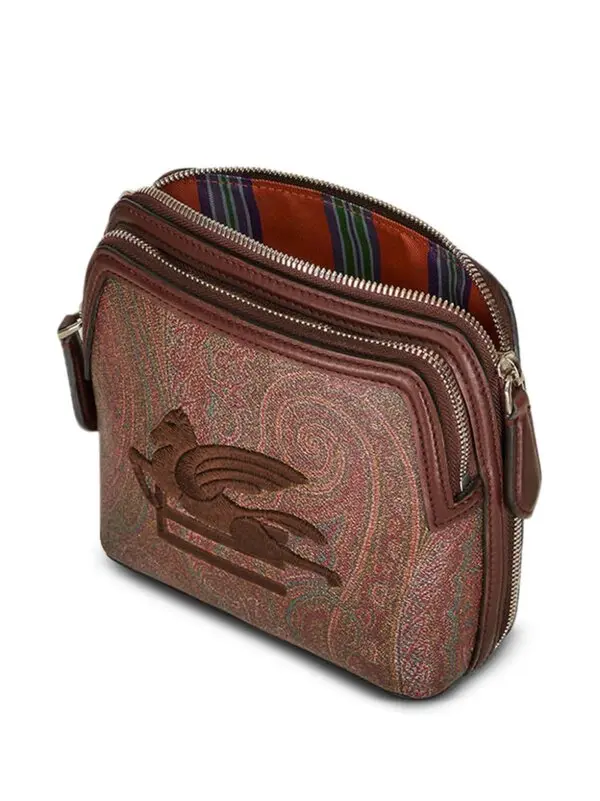 Etro Pegaso-embroidered Leather Bag