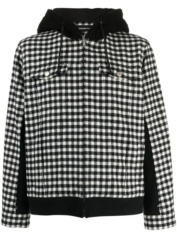 Undercover Check-print Hooded Jacket