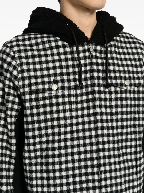 Undercover Check-print Hooded Jacket