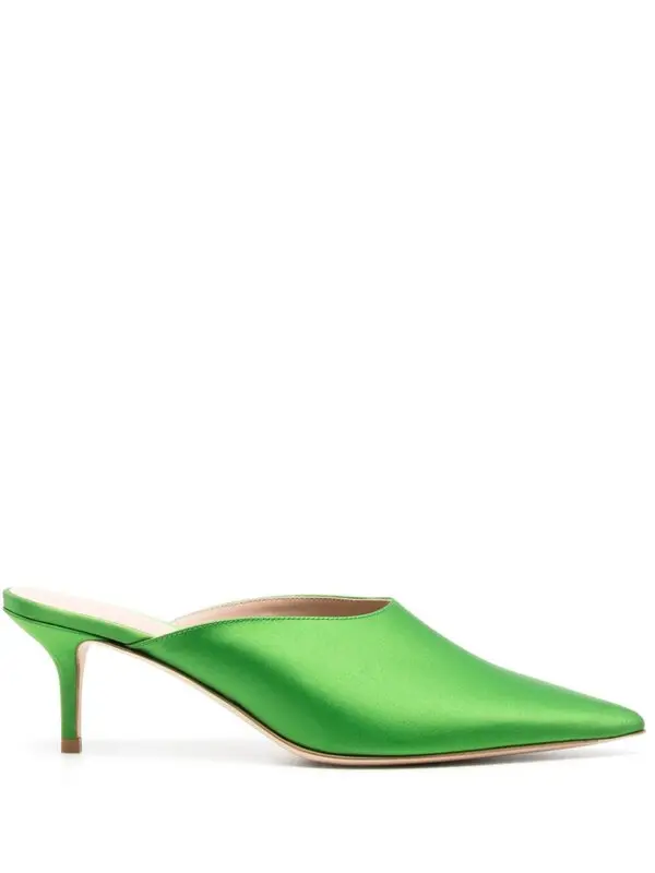 SCAROSSO Laura 60mm Mules - Green
