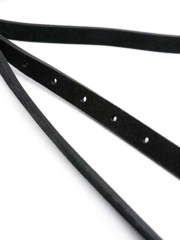 D4.0 Double-strap Leather Belt - Black
