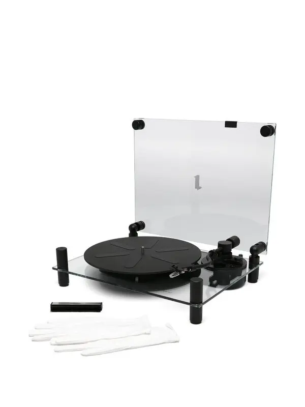 TRANSPARENT Turntable Record Player - Black