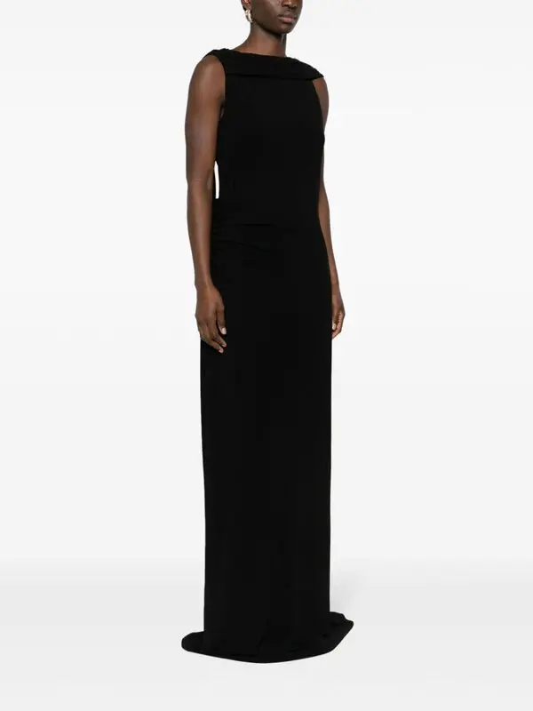 Alberta Ferretti Cowl-effect Open-back Gown