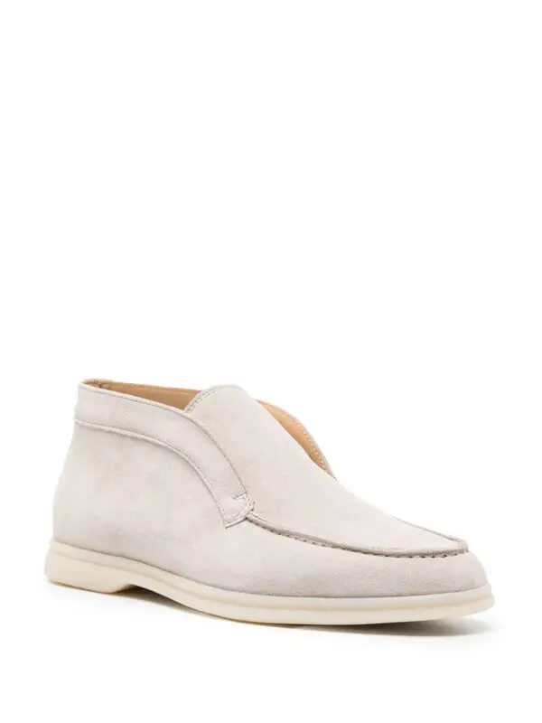 SCAROSSO Leonardo Suede Boots - Neutrals