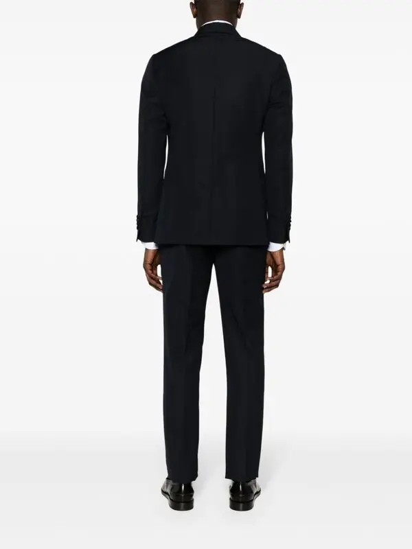 LARDINI Double-breasted Wool-blend Suit