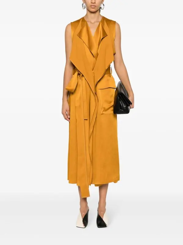 Victoria Beckham Layered Trench Dress - Brown