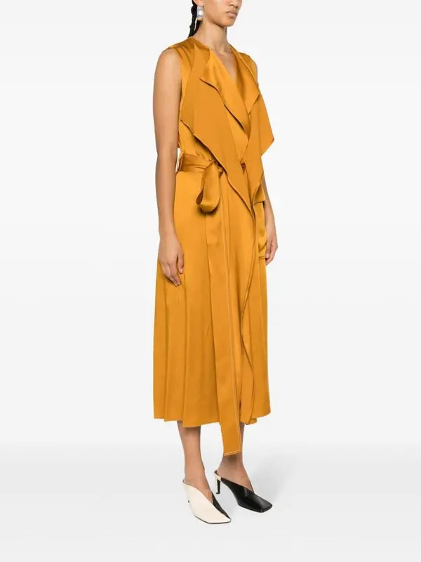 Victoria Beckham Layered Trench Dress - Brown