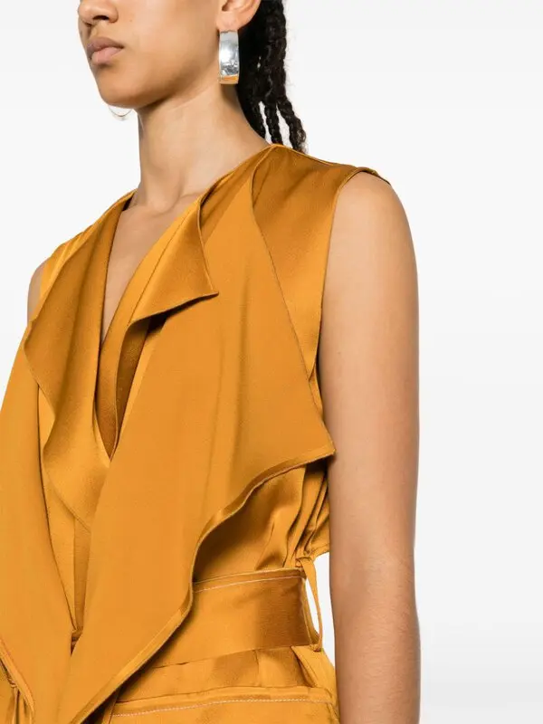 Victoria Beckham Layered Trench Dress - Brown