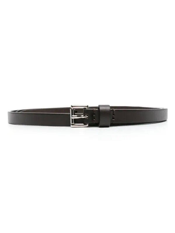 D4.0 Double-strap Leather Belt - Brown
